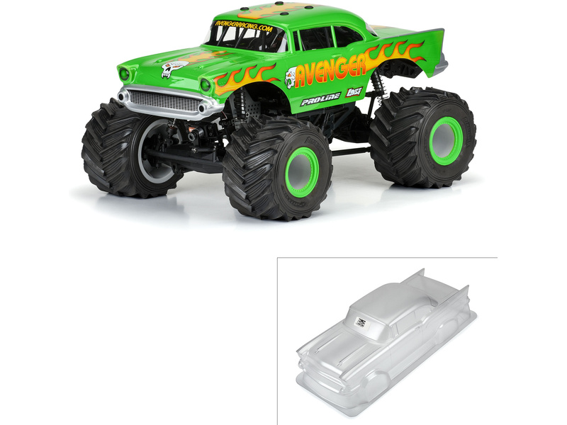 Pro-Line 1/8 1957 Chevy Bel Air "Avenger" LMT, Crawler & 1/8 MT Clear ...